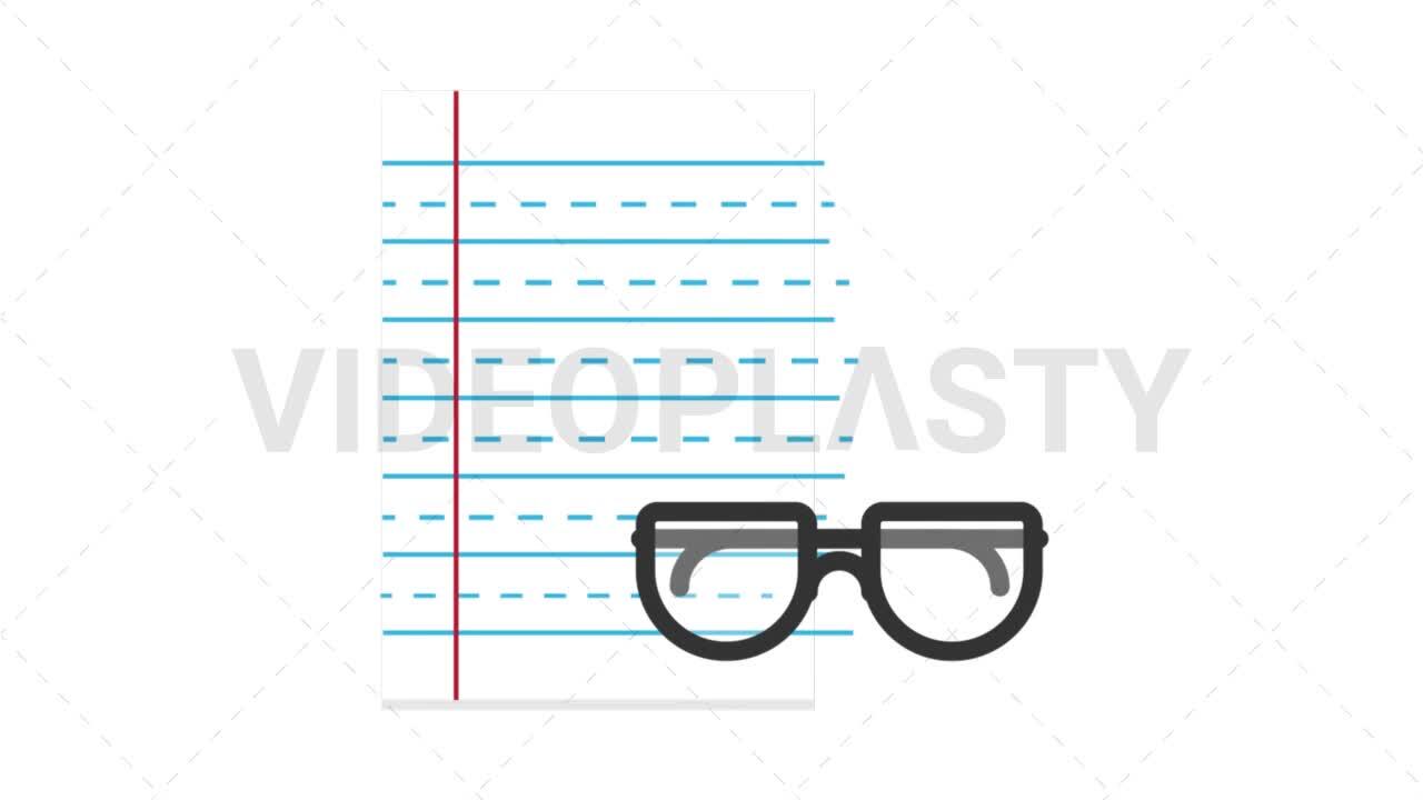 Notepad Flat Icon [Royalty-Free Stock Animation] | VideoPlasty