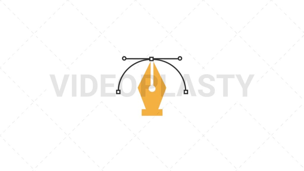 Pen Tool Flat Icon [Royalty-Free Stock Animation] | VideoPlasty