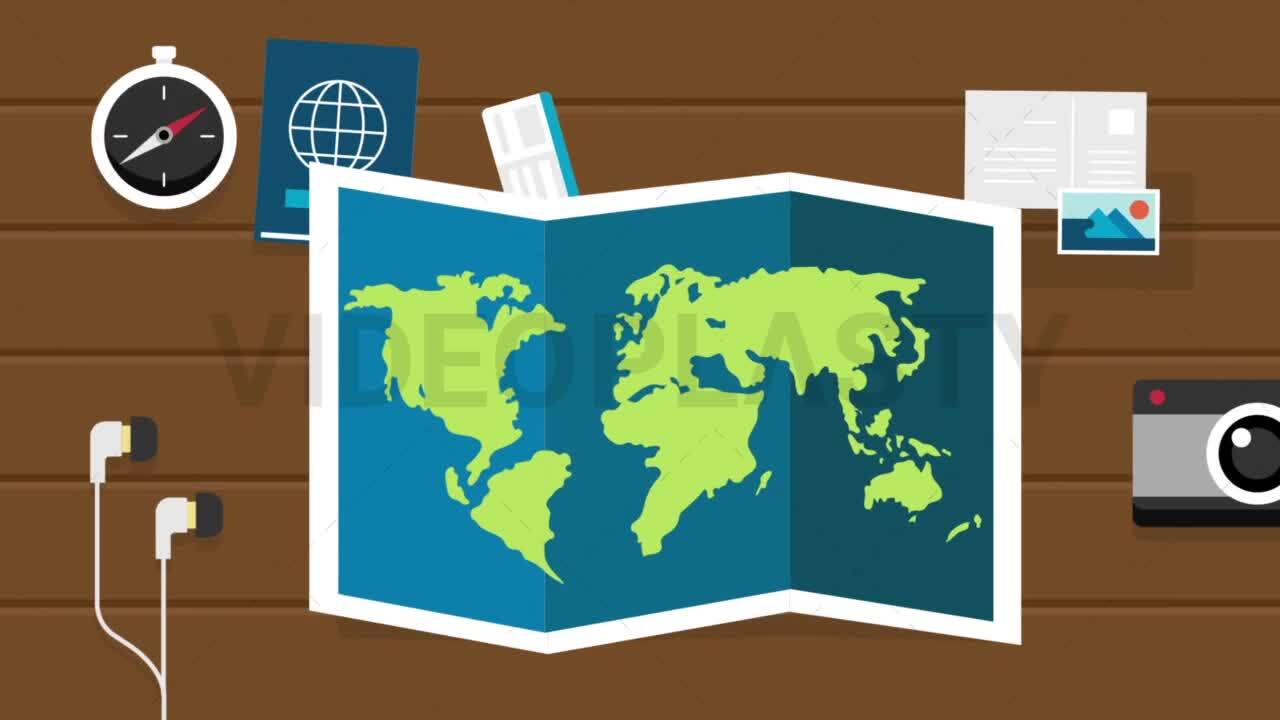 Planning a Trip Scene [Royalty-Free Stock Animation] | VideoPlasty
