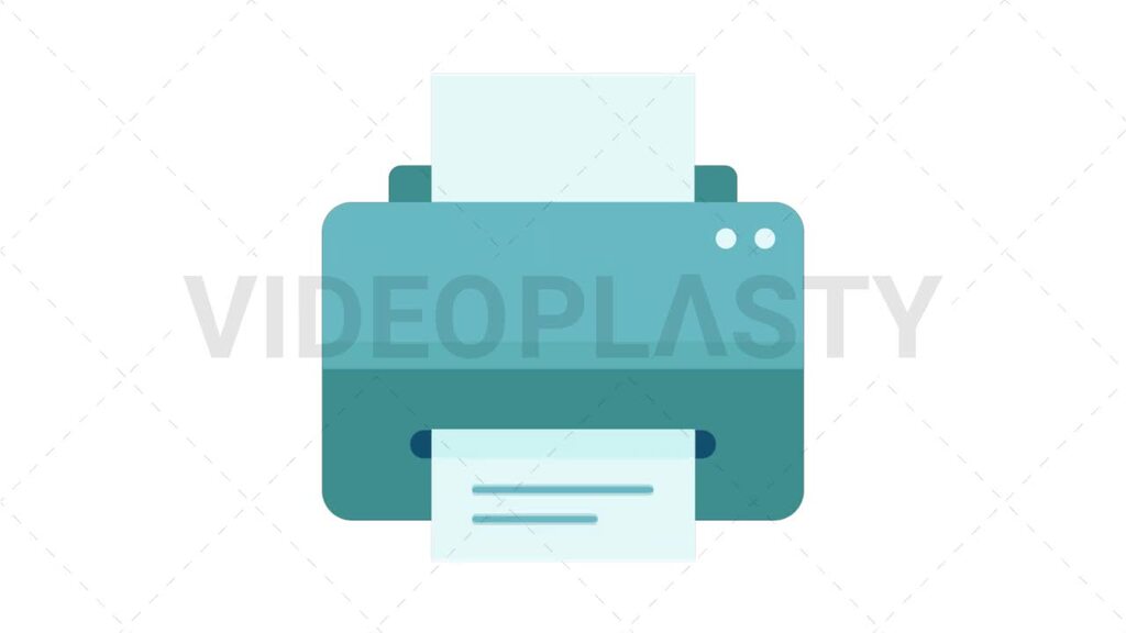 Printer Icon MOV [Royalty-Free Stock Animation] | VideoPlasty