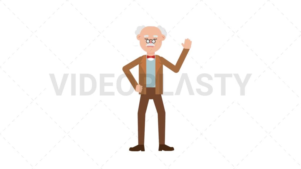 Professor Shaking his Head [Royalty-Free Stock Animation] | VideoPlasty