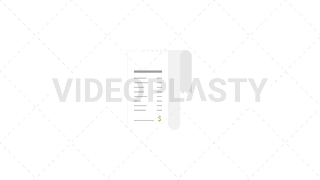 Receipt Flat Icon [Royalty-Free Stock Animation] | VideoPlasty