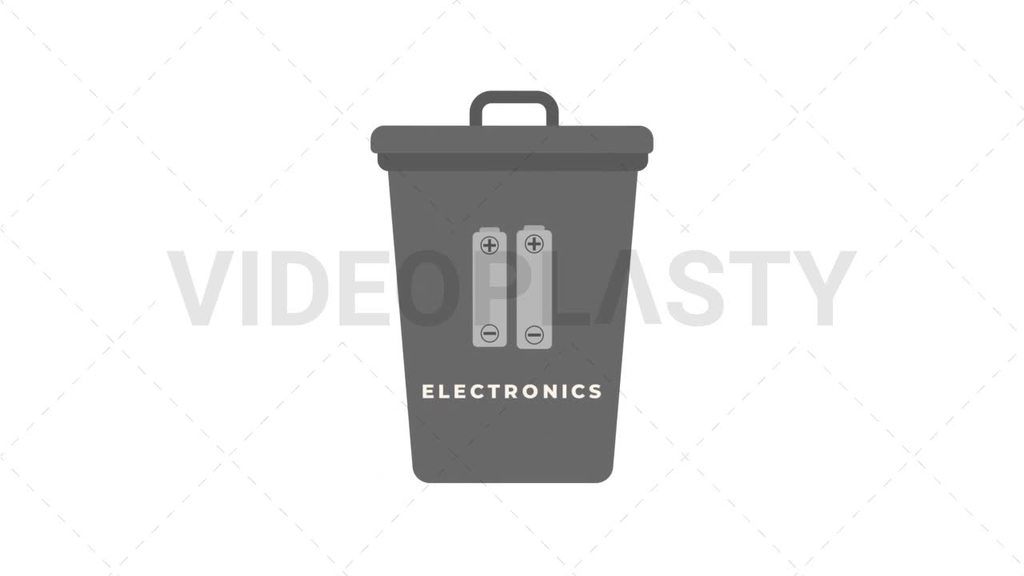 Recycling Bin Electronics [Royalty-Free Stock Animation] | VideoPlasty