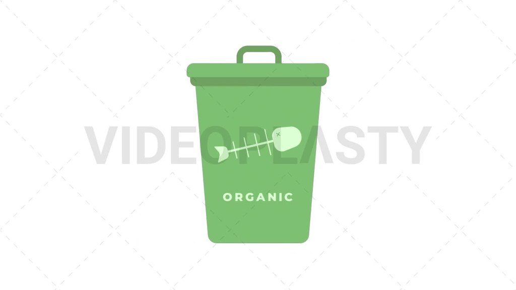 Recycling Bin Organic [Royalty-Free Stock Animation] | VideoPlasty