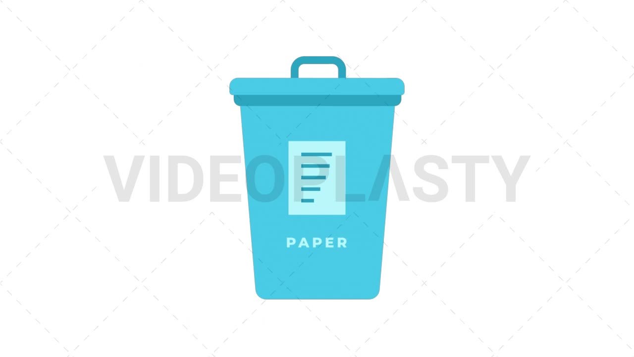 Recycling Bin Paper [Royalty-Free Stock Animation] | VideoPlasty