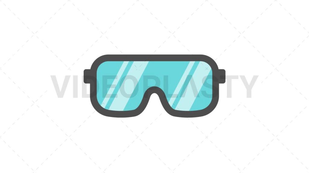 Safety Glasses Icon [Royalty-Free Stock Animation] | VideoPlasty