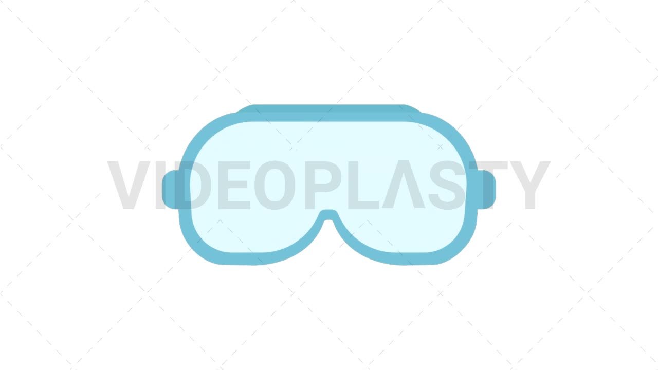 Safety Goggles [Royalty-Free Stock Animation] | VideoPlasty