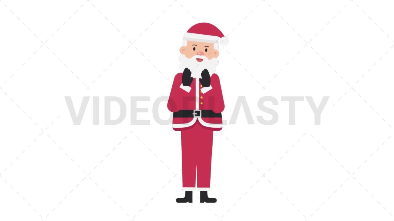Santa Claus Clapping [Royalty-Free Stock Animation] | VideoPlasty