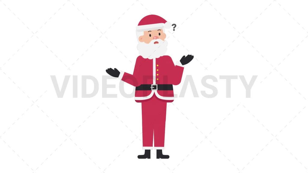Santa Claus Confused [Royalty-Free Stock Animation] | VideoPlasty