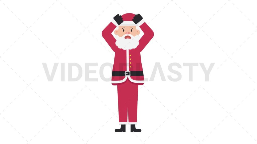 Santa Claus Stressed [Royalty-Free Stock Animation] | VideoPlasty