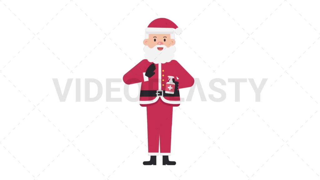Santa Claus Using Disinfectant Spray [Royalty-Free Stock Animation ...