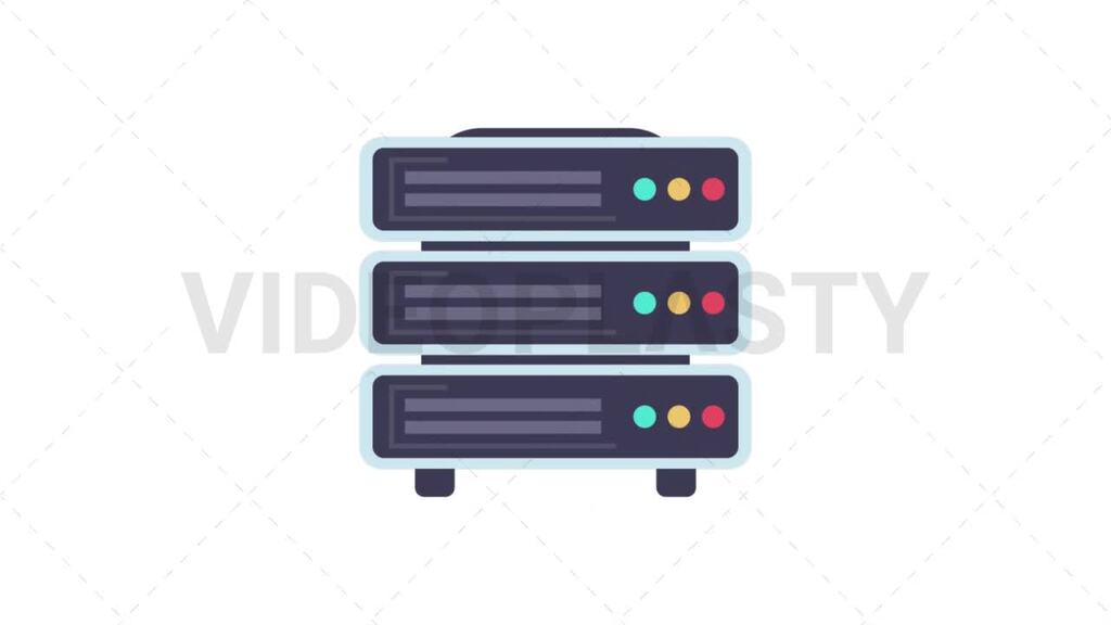 Server Icon [Royalty-Free Stock Animation] | VideoPlasty
