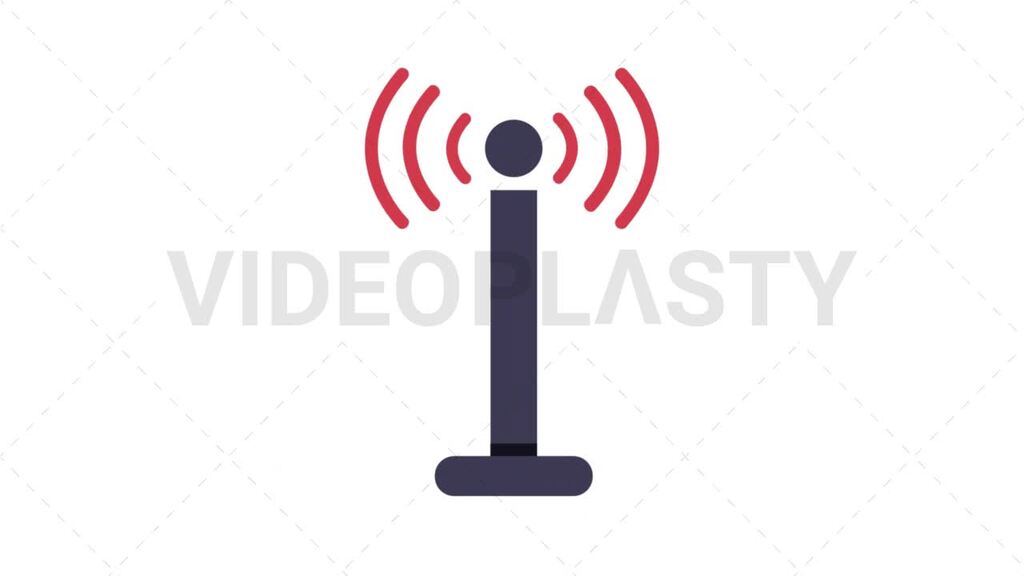 Signal Tower Icon [Royalty-Free Stock Animation] | VideoPlasty