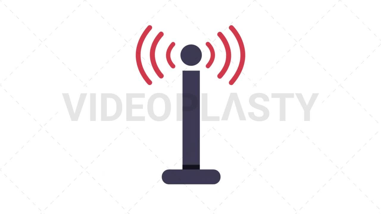 Signal Tower Icon [Royalty-Free Stock Animation] | VideoPlasty