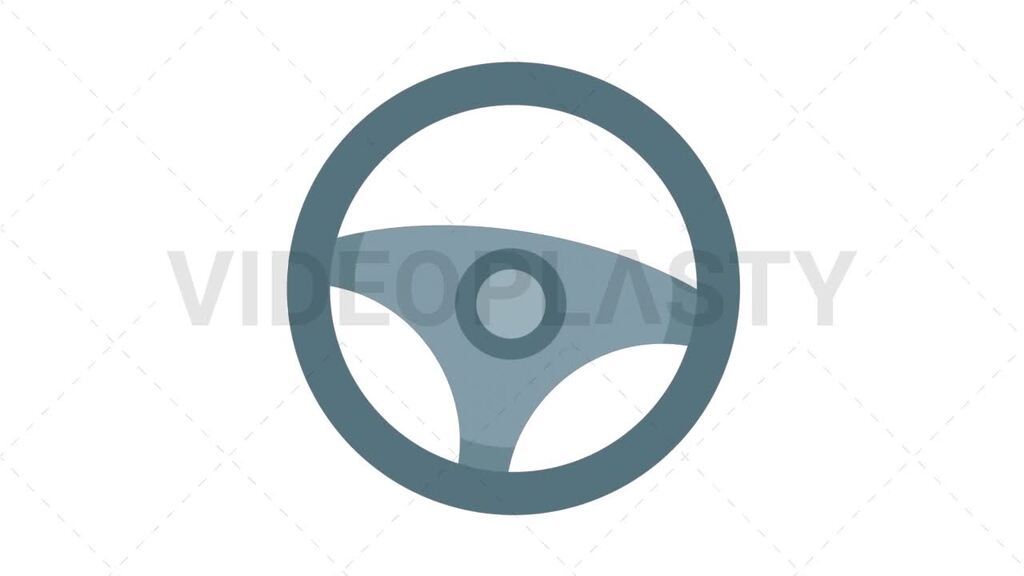 Steering Wheel Icon [Royalty-Free Stock Animation] | VideoPlasty