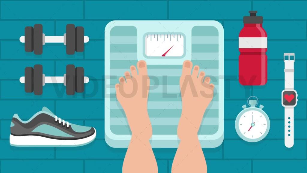 Stepping on Weighing Scale Scene [Royalty-Free Stock Animation ...