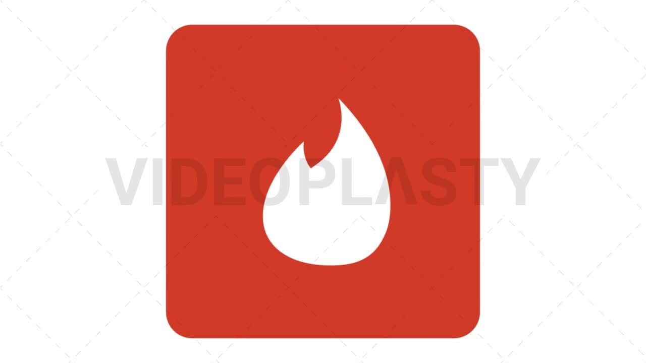 Tinder Icon [Royalty-Free Stock Animation] | VideoPlasty