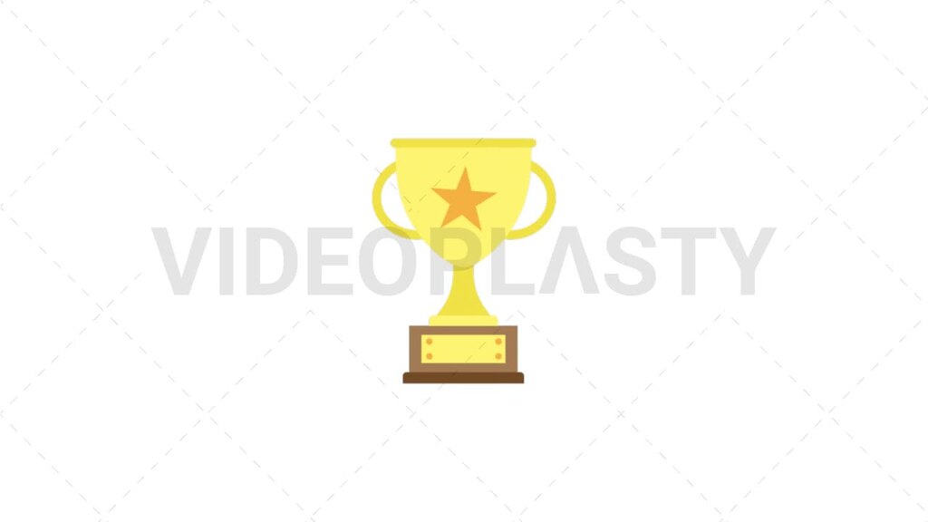 Trophy Flat Icon [Royalty-Free Stock Animation] | VideoPlasty