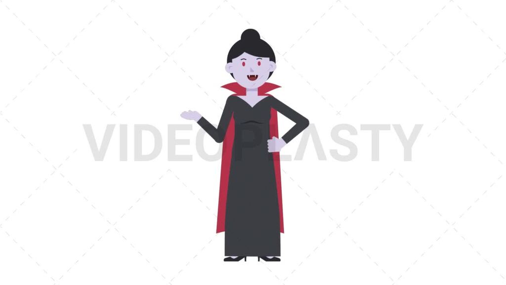 Vampire Countess Talking [Royalty-Free Stock Animation] | VideoPlasty