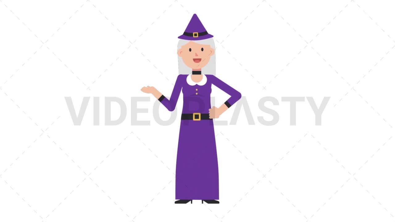 White Witch Talking [Royalty-Free Stock Animation] | VideoPlasty