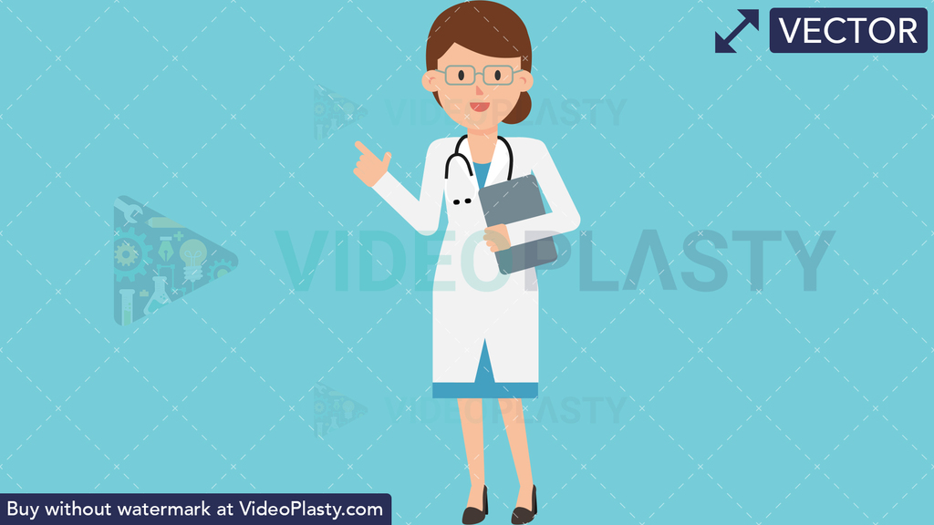 Doctor Pointing [Vector Image Clipart] | VideoPlasty