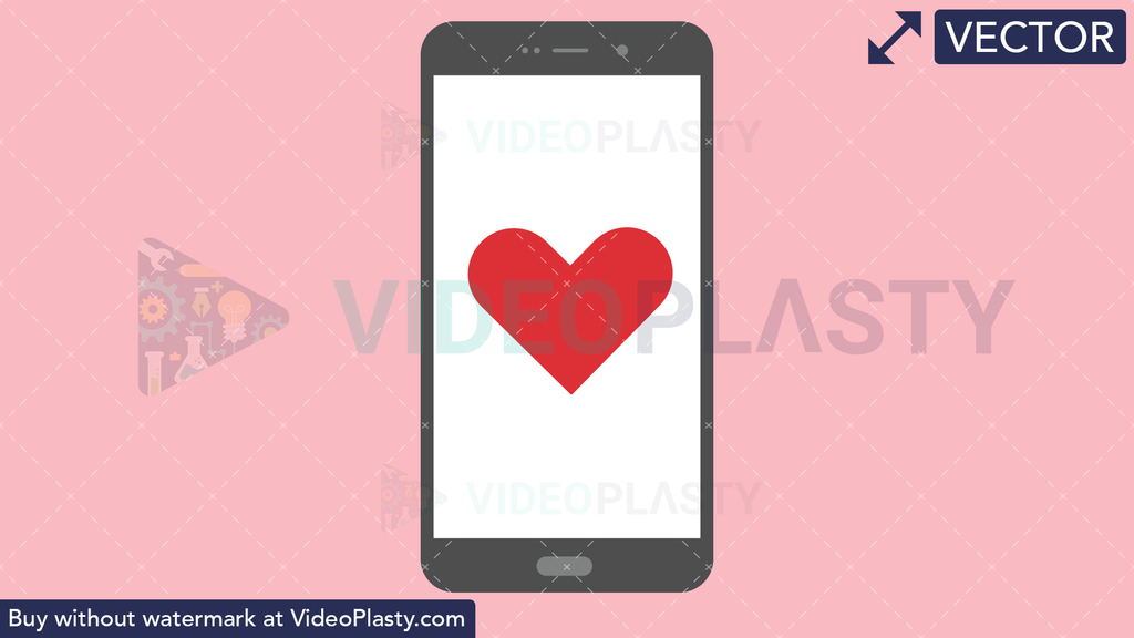 Mobile with Heart [Vector Image Clipart] | VideoPlasty