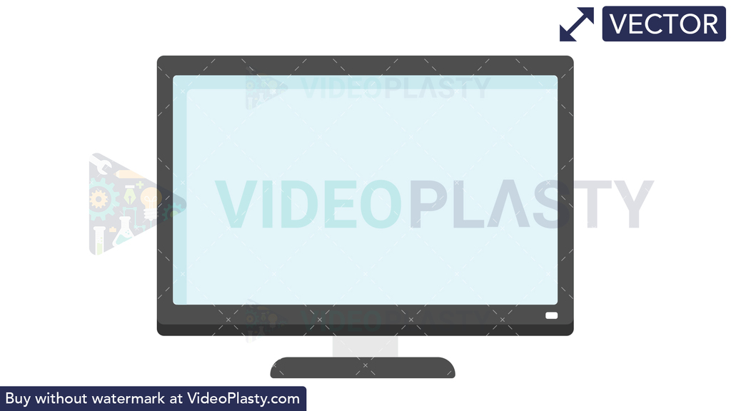 Monitor Icon [Vector Image Clipart] | VideoPlasty