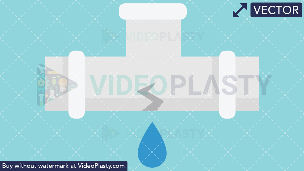 Pipe Leak Icon [Vector Image Clipart] | VideoPlasty