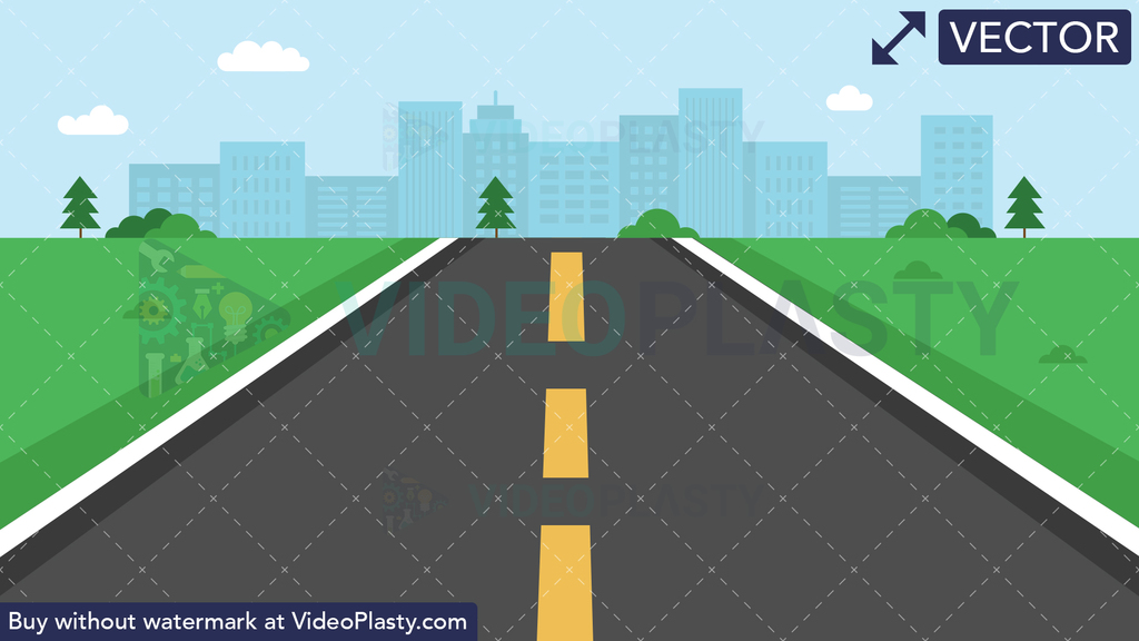 Road Moving Forward [Vector Image Clipart] | VideoPlasty